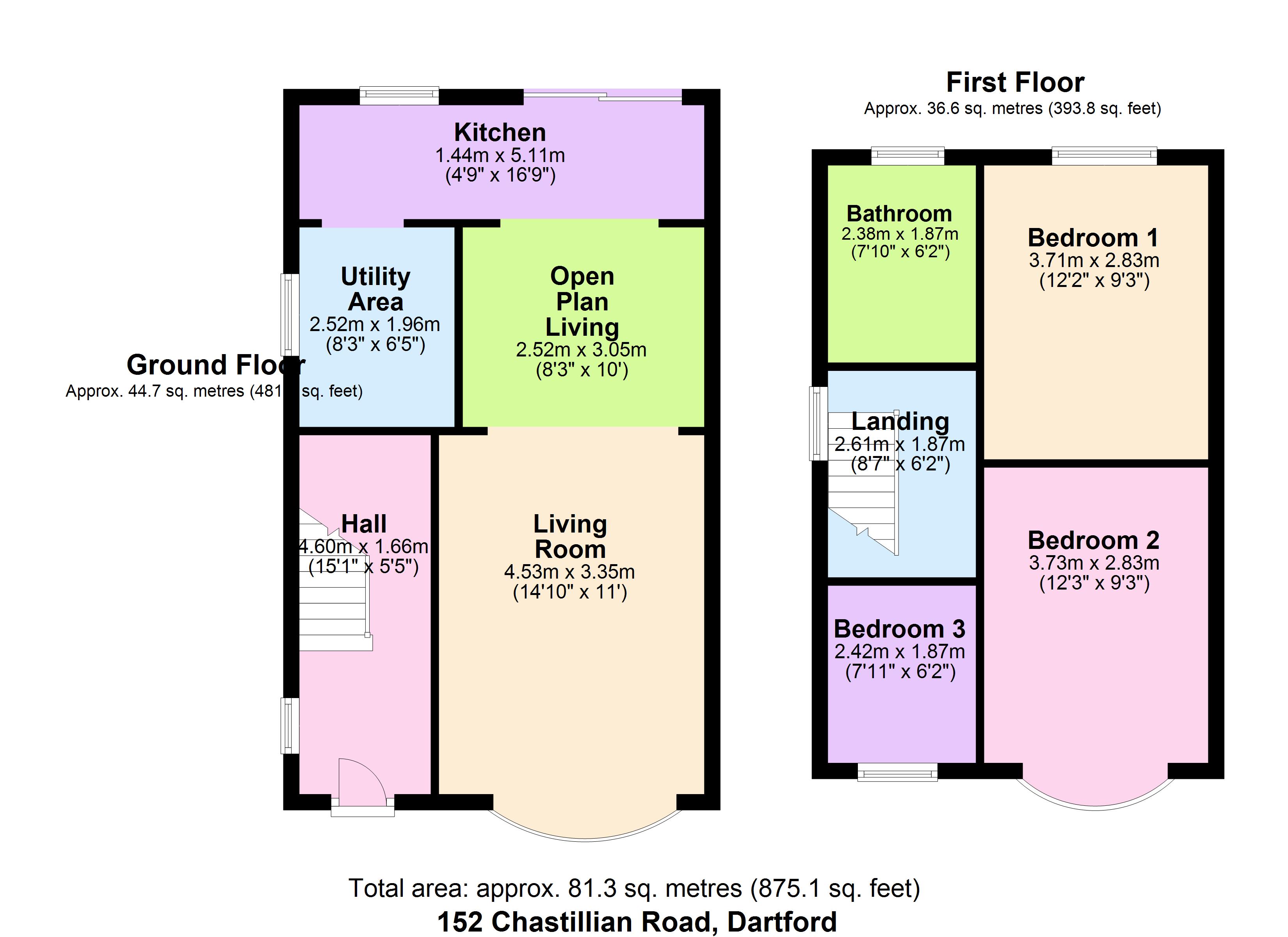 Chastilian Road Dartford Da1 3 Bedroom Semi Detached House For Sale