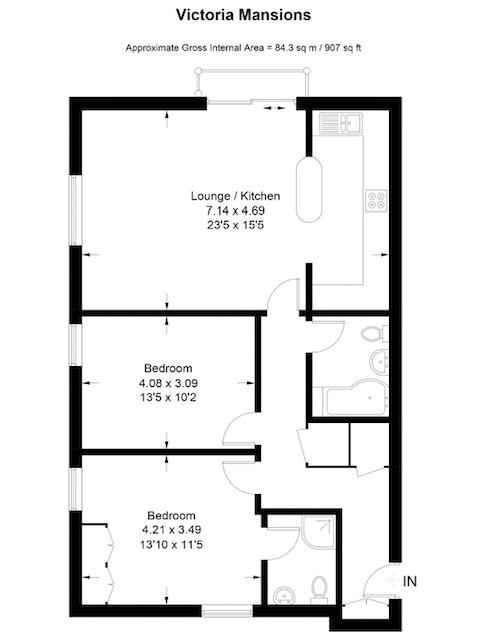 2 bed flat for sale in Victoria Mansions, Navigation Way, Preston. PR2 ...