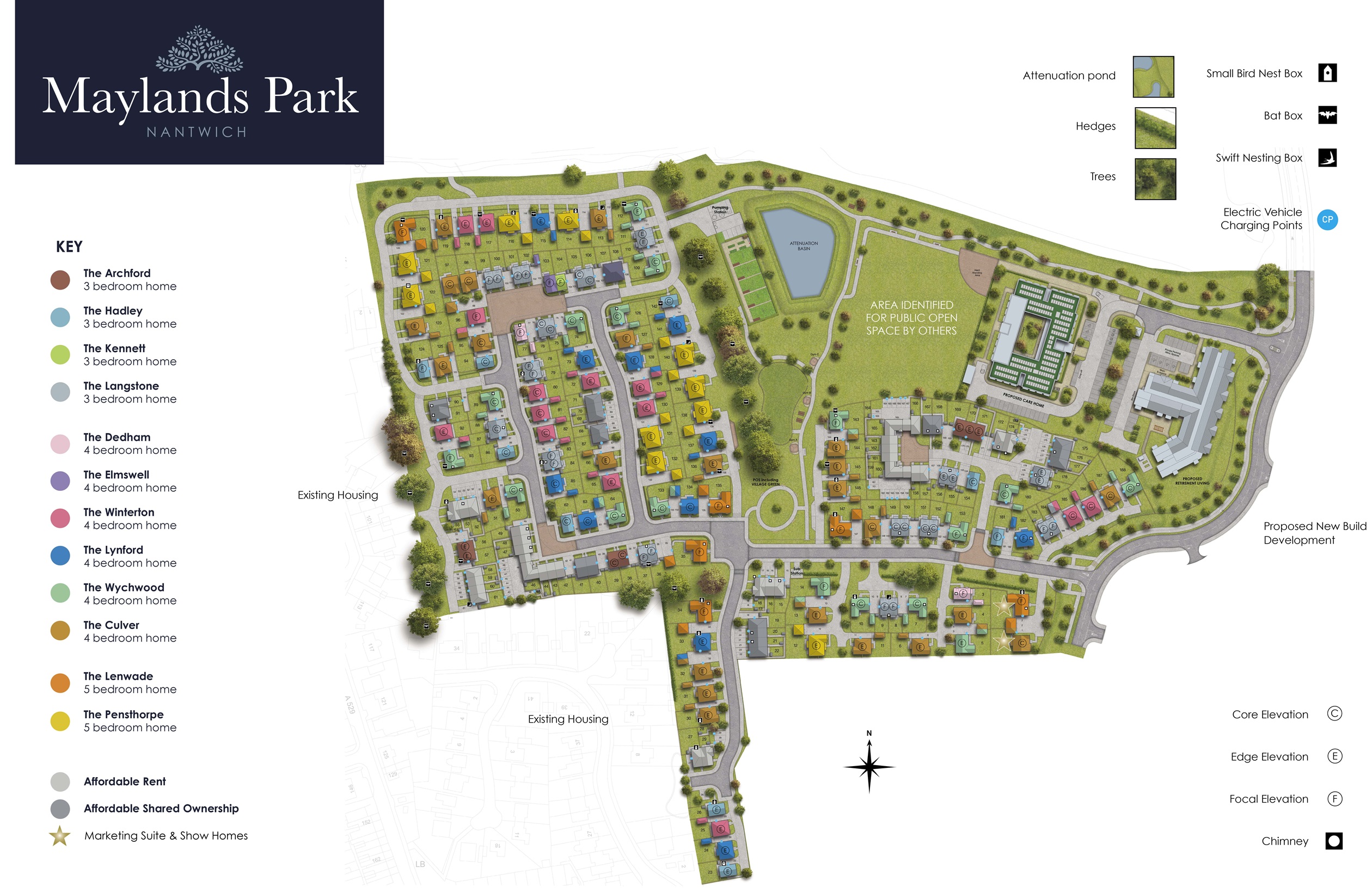 "Archford" at Peter De Stapleigh Way, Stapeley, Nantwich CW5, 3 bedroom ...