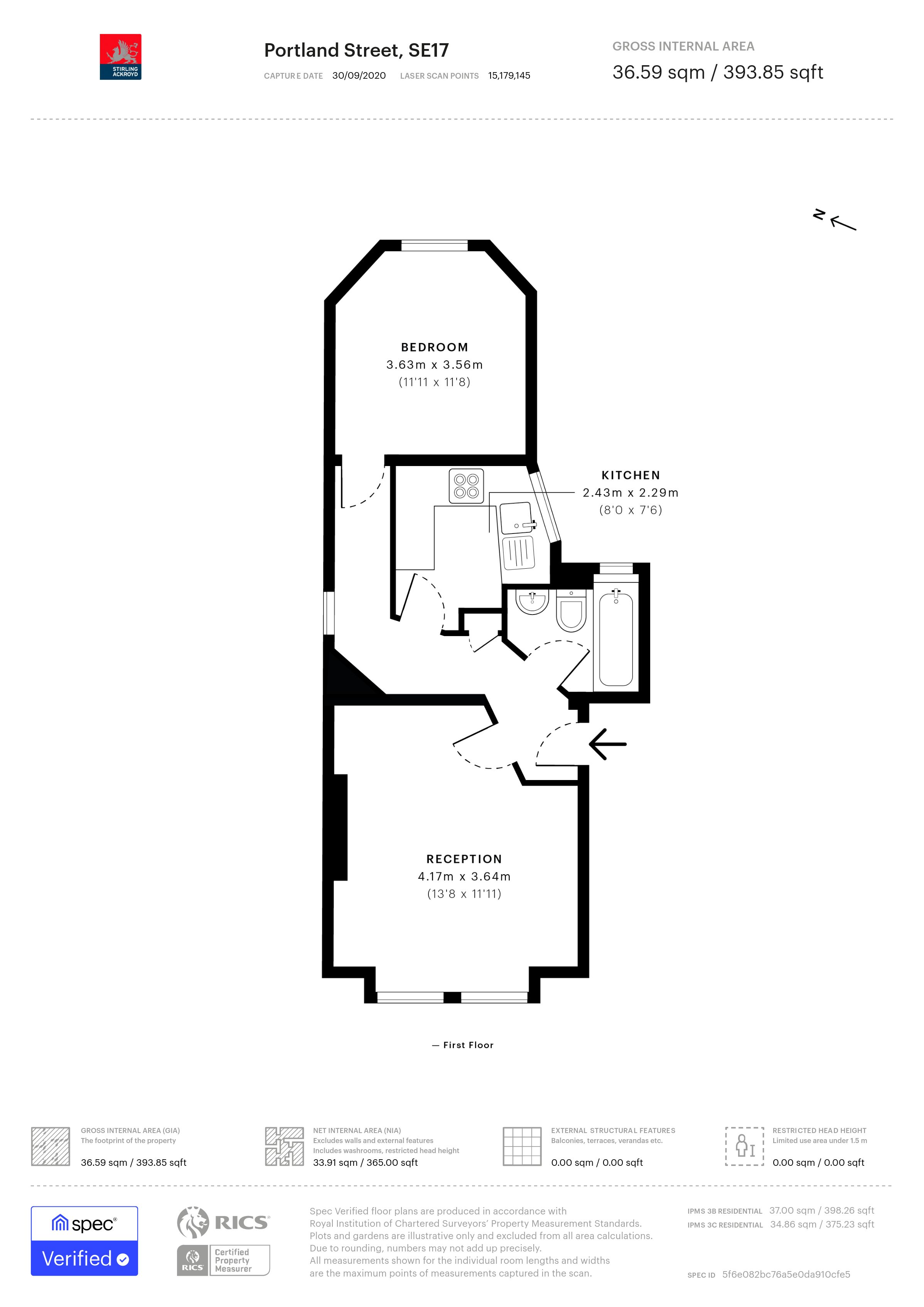 1 bed flat for sale in Portland Street, London SE17 - Zoopla