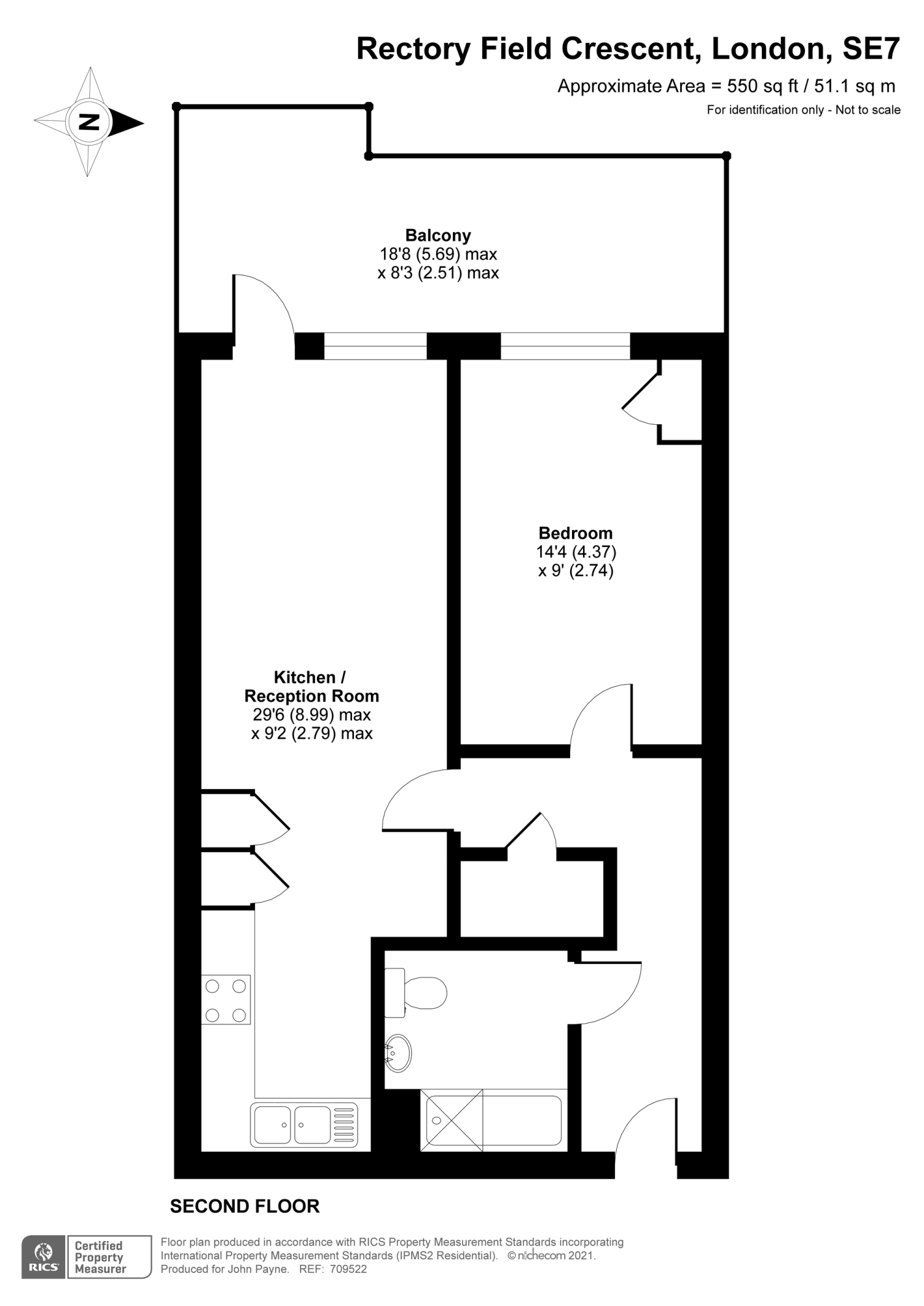 Rectory Field Crescent, London, Greater London SE7, 1 bedroom flat for ...