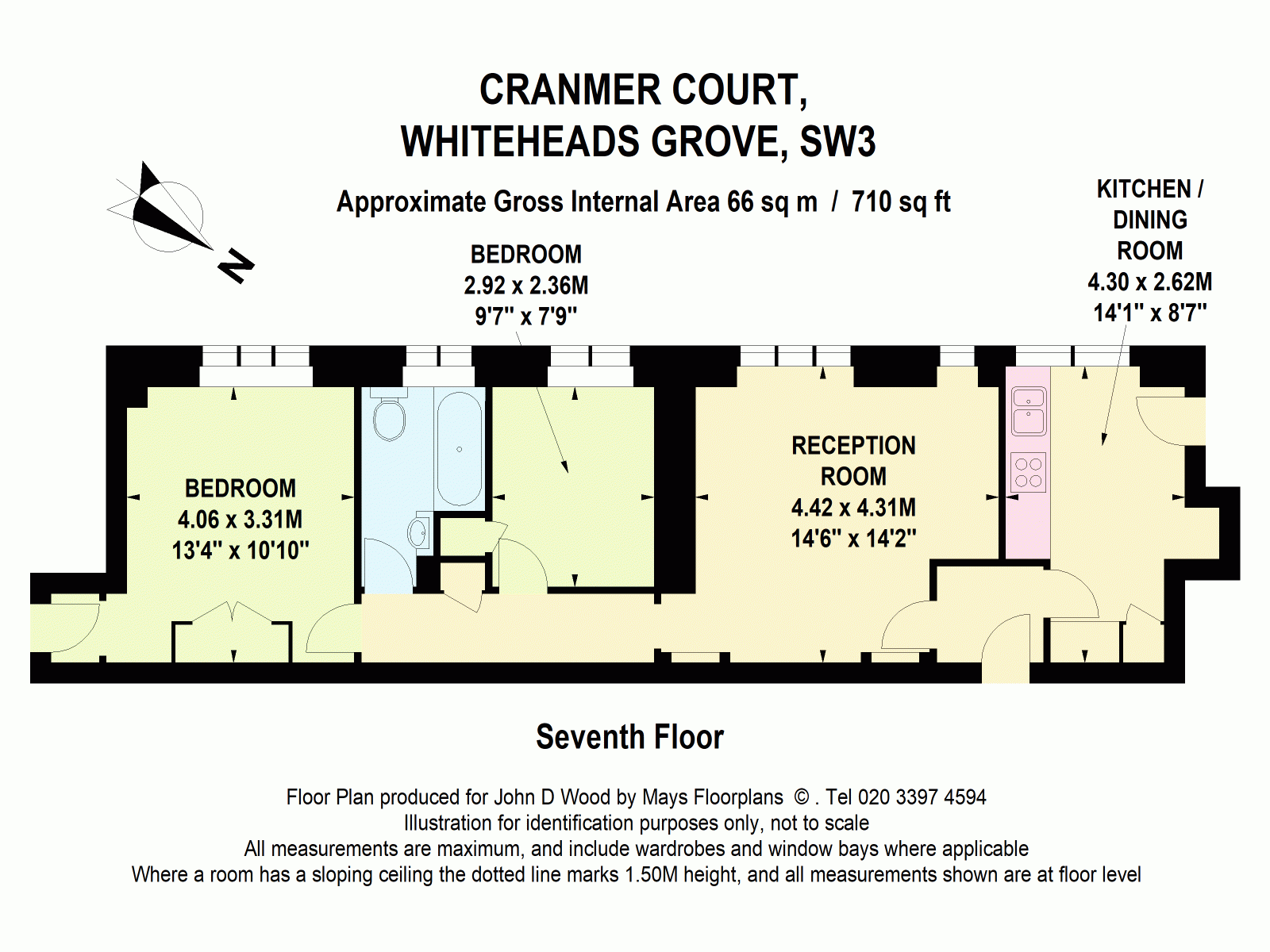 Cranmer Court, Whiteheads Grove, Chelsea, London SW3, 2 bedroom flat ...